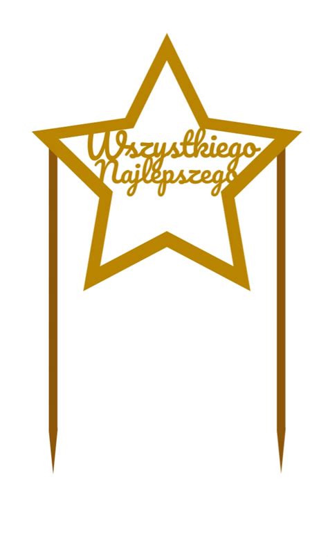 Złoty topper na tort lub ciasto gwiazda 12816826264 Allegro pl