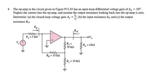 Solved The Op Amp In The Circuit Given In Figure P1243 Has
