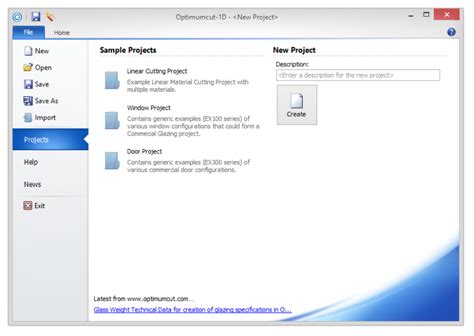 New Start Up Screen Optimumcut Software