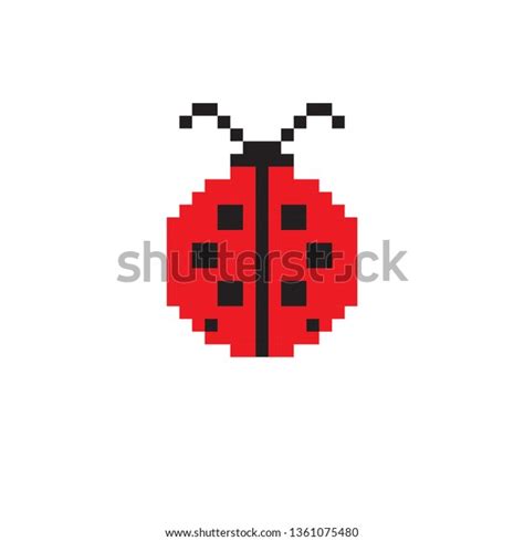 Pixel Art Bug Stock Vector Royalty Free 1361075480 Shutterstock