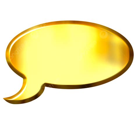 3d 金色語音氣泡圖標 说话 反射 金子png去背圖片素材免費下載，免摳圖設計圖案下載 Pngtree