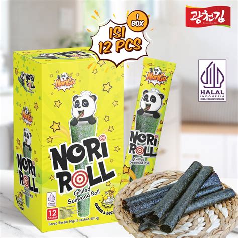 Jual Norigo Snack Nori Roll Grilled Seaweed Roll 1 Box Isi 12pcs