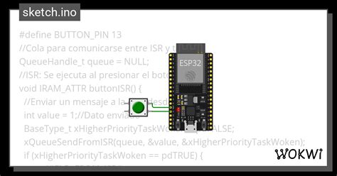 Interrupcion Externa Wokwi ESP32 STM32 Arduino Simulator
