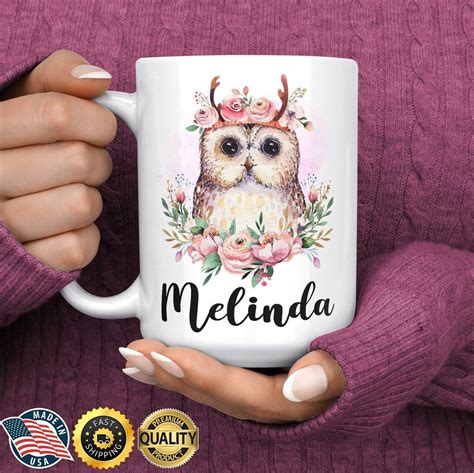 Personalized Owl Mug Ceramic Owl Coffee Cup For Women Owl T