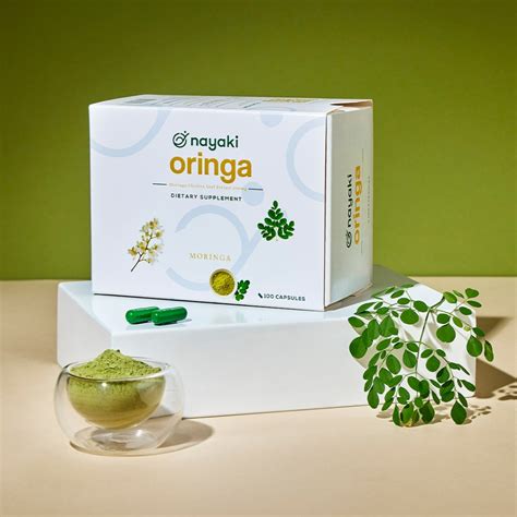 Nayaki Oringa Herbal Supplements 500mg Per Capsule Pure Moringa Leaf
