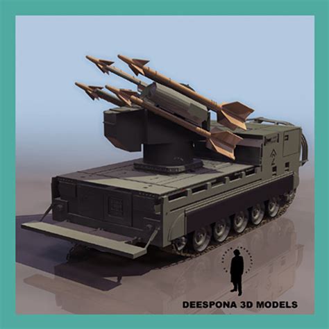 3d Model M730 A1 Chaparral Missile