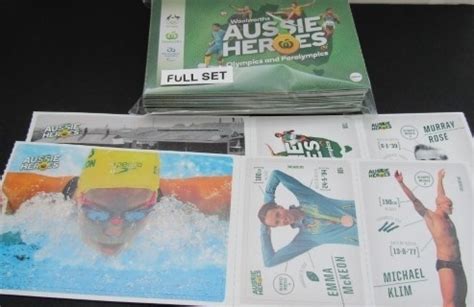 Woolworths Aussie Heroes Stickers COMPLETE SET