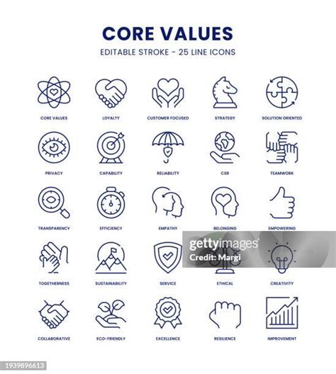 Core Values Icon Set High Res Vector Graphic Getty Images