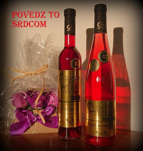 VALENTÍN | 0,5 L Jahodové víno Valentín s Vašim textom | Online predaj ...