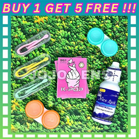 Paket Softlens Kpop BUY 1 GET 5 Korean Looks Praktis Super Komplit