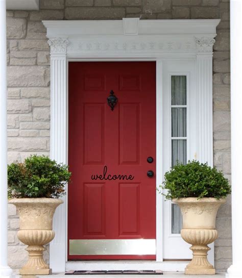 Welcome Front Door Welcome Entrance Wall Art Decal Words Quote