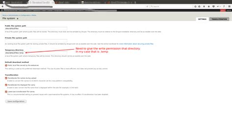 Php Drupal 7 Error The File Could Not Be Created Stack Overflow