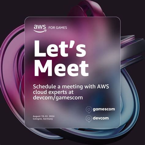 Aws For Games Will Be At Devcom And Gamescom Next Week Frédéric Nowak