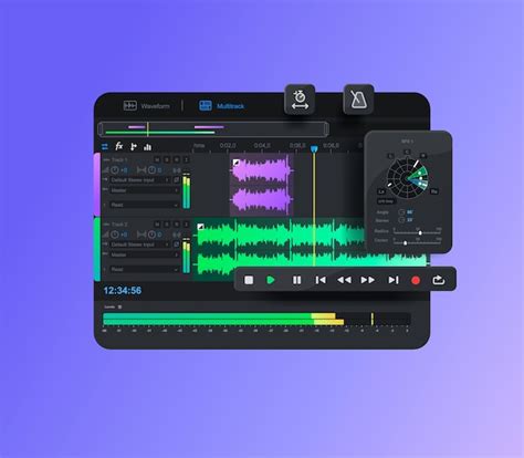 Premium Vector Program Window For Mixing Audio Tracks