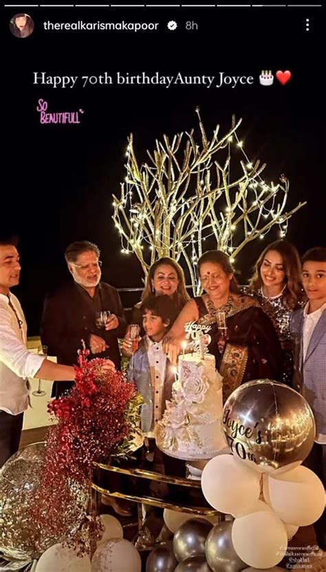Malaika Aroras Mom Celebrates Her 70th With Three Tier Cake And Italian
