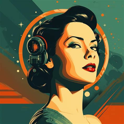 Premium Vector Retro Background Woman