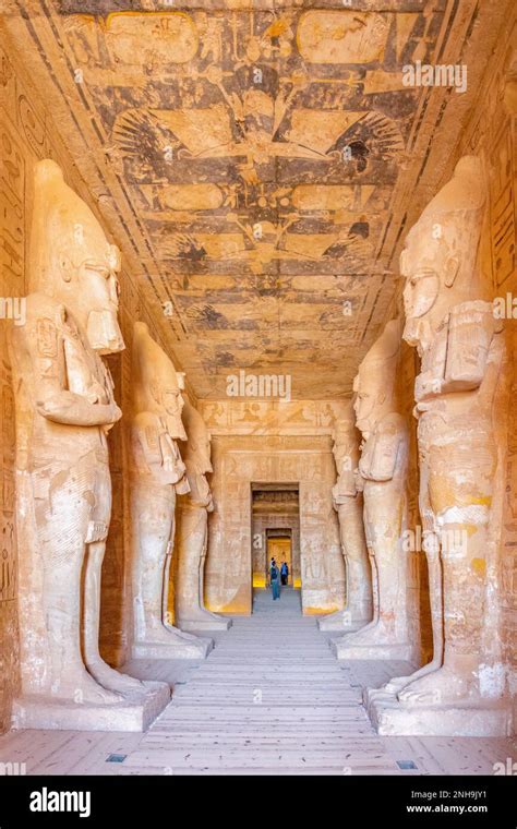 Abou Simbel Égypte 15 Février 2023 Une Vue Intérieure Du Grand