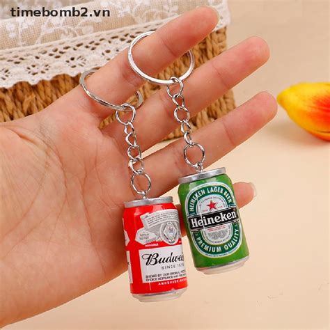 Thời Trang Mới Móc Khóa Trang Trí Ba Lô Balo Hình Lon Bia Nhân Tạo