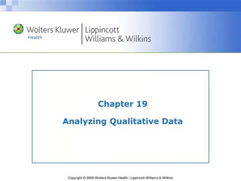 Ppt Chapter 19 Analyzing Qualitative Data Powerpoint Presentation
