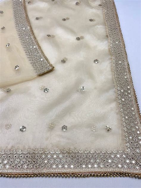 Buy Gold Festive Organza Sequin Gold Dupatta At Kyma Kyma