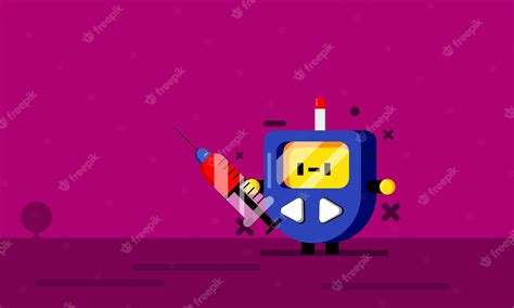 Premium Vector World Diabetes Day Glucometer Illustration