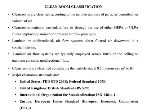 Clean Rooms And Its Classification Pptx