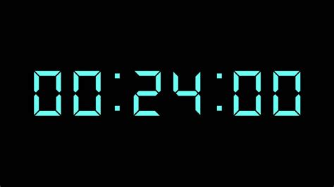 30 Second Timer Counting Down From 30 To Zero With Minutes Seconds And