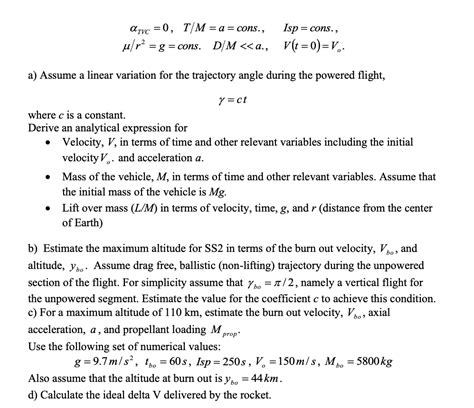Solved Question 2 Spaceship Two Trajectory 40 Points