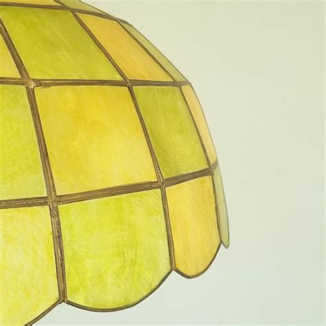 Capiz Shell And Brass Design Pendant Light France 60s Veenbrink Design