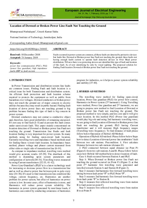 Pdf Location Of Downed Or Broken Power Line Fault Not Touching The Ground U K Sinha