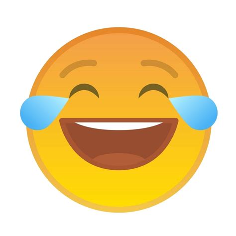 涙を流すほど笑うイラストの喜びの絵文字 1