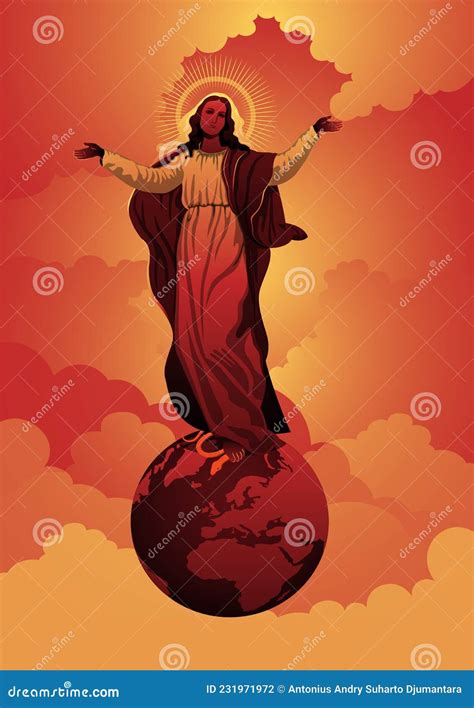 The Virgin Mary Crushing The Serpent Stock Vector Illustration Of