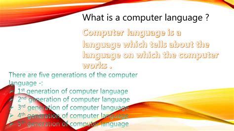 Computer And Its Language Ppt