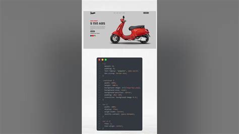 Scooter Landing Page Sorts Viralvideo Trending Htmlcss Coding