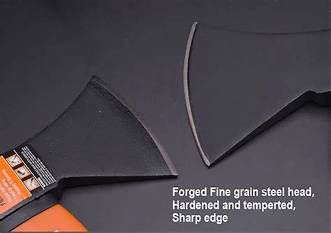 Harden 1000g Fine Grain Steel Hand Axe For Splitting Wood And Notching