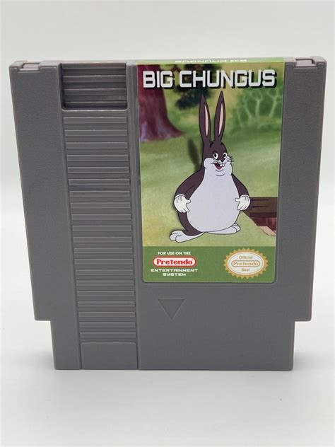 Big Chungus Parody Nintendo Nes Meme Cartridge Funny Gag Unique T