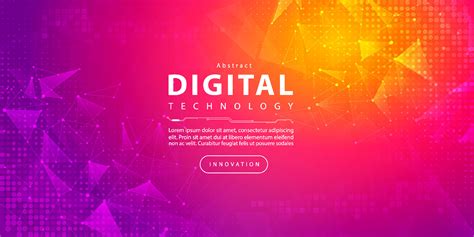 Abstract Digital Technology Futuristic Circuit Purple Pink Background