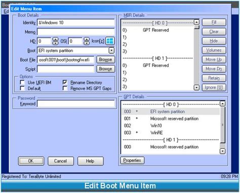 Bootit® Uefi Screen Shots Terabyte Unlimited
