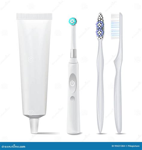 电和塑料牙刷，牙膏管传染媒介 嘲笑为品牌设计 医学卫生学概念 查出 向量例证 插画 包括有 查出 牙膏 99431384
