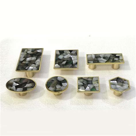 Metal Cabinet Pull Drawer Knobs With Antique Brass And Mop Round Shape Floral Multi Shape And Design