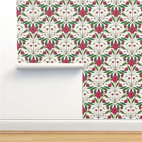 Flower Diamond Pattern 10x10 Wallpaper Spoonflower Flower Diamond Pattern 10x10 Wallpaper Spoonflower