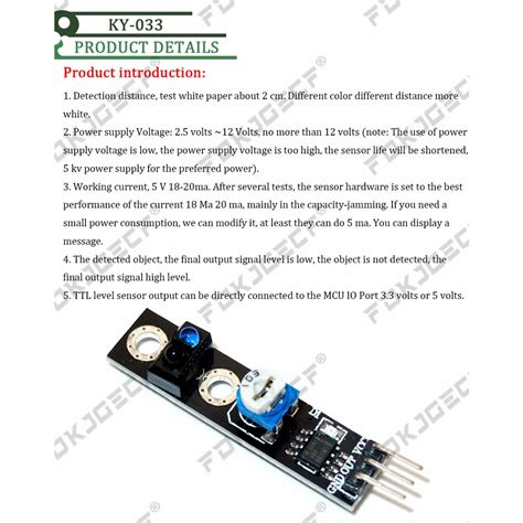 Ky Channel Tracing Module Intelligent Vehicle Tracking Probe Infrared Sensor Ky
