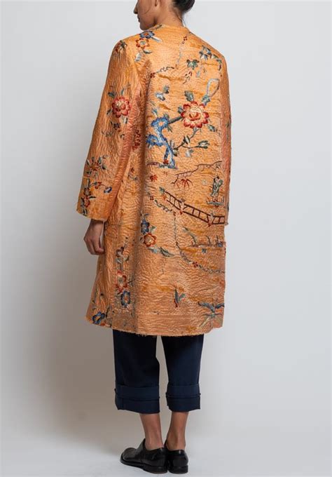 By Walid Chinese Panel Tanita Coat In Apricot Santa Fe Dry Goods