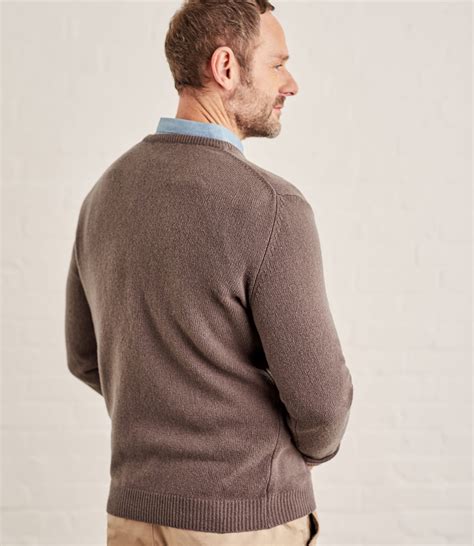 Argile Pull à col V Homme Laine d agneau Woolover FR