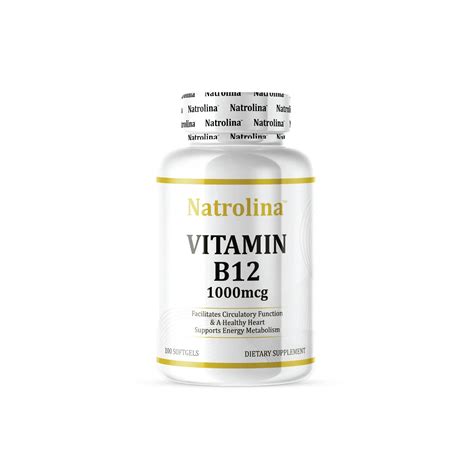 Vitamin B12 1000 Mcg 100 Softgels Natrolina