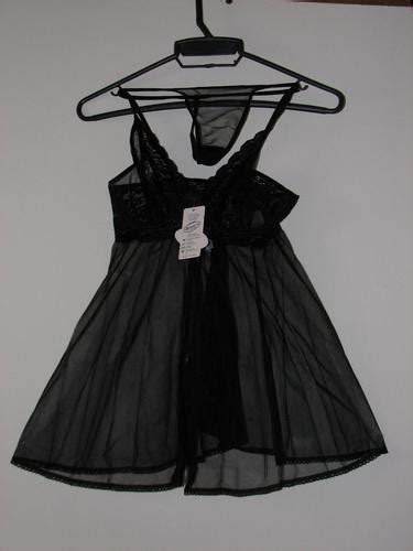Baby Doll Translucido Con Panty Sexy Negro Economico En Mercado Libre