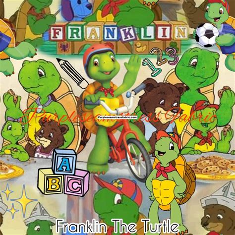 Franklin The Turtle Purpleseamstress Fabric