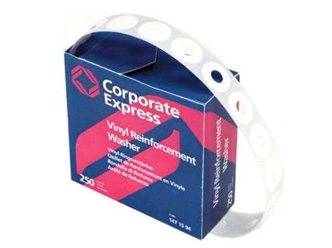 Ce White Vinyl Self Adhesive Reinforcement Washers Box Of 250 Amazon