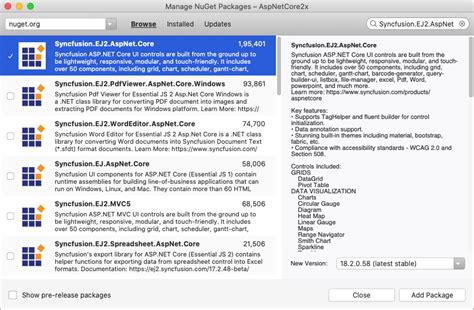 Getting Started With Syncfusion ASP NET Core Visual Studio For Mac