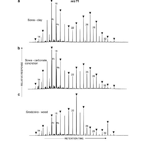 Mass Chromatograms Mz 71 Showing Distribution Examples Of N Alkanes